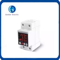 China 63A 230V DIN Rail Over/Under Voltage Current Protector with Kwh Energy Meter for sale