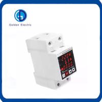China 63A 230V DIN Rail Over/Under Voltage Current Protector with Kwh Energy Meter for sale