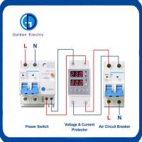 China Dual LED Display 40A 63A 80A 220V 230V Adjustable Over Under Voltage Current Protective Device Protector Relay for sale