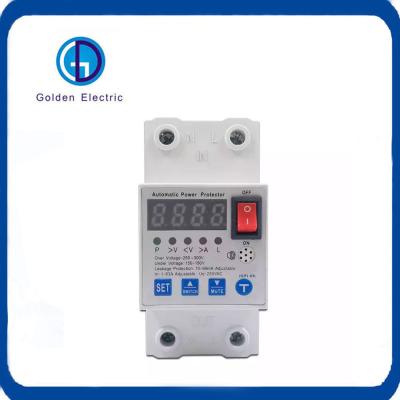 China 63A 220V Leakage Protection Circuit Breaker with Over and Under Voltage Protection for sale