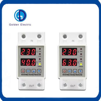 China Dual Display AC Digital Under Voltage Protector 40A Current Protection Limiter for sale