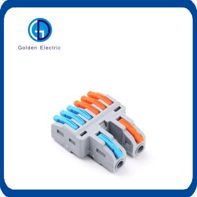 China Mini Wire Electrical 2 In 6 Out Terminal Blocks Connector For Environmental Protection for sale