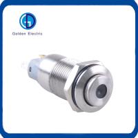 China Small Size Metal Push Button Switch 12mm LED Waterproof Flat Round for sale