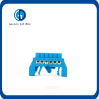 China 63A 125A Environmental Protection Copper Bass Bar 6p Blue Neutral Earthing Terminal Blocks for sale
