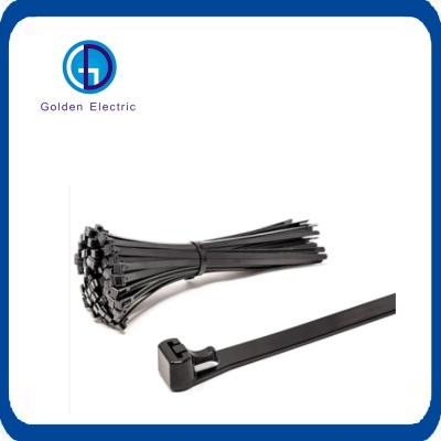 China 100 Pack of Black CE UL Nylon Zip Ties Strong and 80mm-1220mm Length 1.8mm-9mm Width for sale