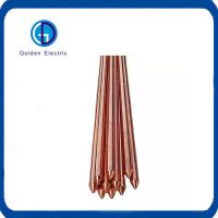 China Electric Fence Lightning Protection Working Earthing Rod with Clamp Length 1.2m-3.0m for sale