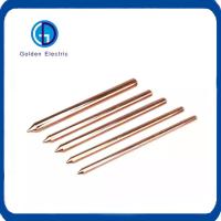 China Electric Fence Lightning Protection Working Earthing Rod with Clamp Length 1.2m-3.0m for sale