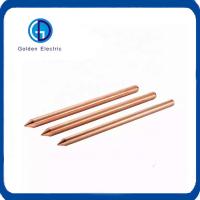 China Electric Fence Lightning Protection Working Earthing Rod with Clamp Length 1.2m-3.0m for sale