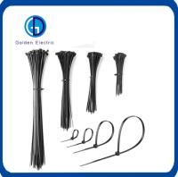 China Custom Logo Printed Fire Rating 94V2 PA66 Nylon 66 Double Locking Cable Ties Zip Ties for sale