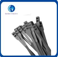China Custom Logo Printed Fire Rating 94V2 PA66 Nylon 66 Double Locking Cable Ties Zip Ties for sale