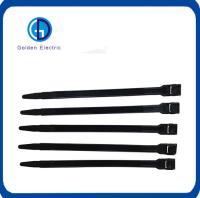 China Custom Logo Printed Fire Rating 94V2 PA66 Nylon 66 Double Locking Cable Ties Zip Ties for sale
