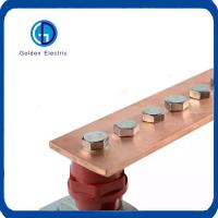 China CE Certified 3mm-20mm Thickness Copper Earth Busbars for Electrical Grounding Protection for sale