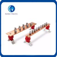 China CE Certified 3mm-20mm Thickness Copper Earth Busbars for Electrical Grounding Protection for sale