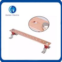 China CE Certified 3mm-20mm Thickness Copper Earth Busbars for Electrical Grounding Protection for sale