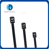 China 200mm Black White Color Customization Self-Locking Nylon Double Head Loop Cable Ties for sale