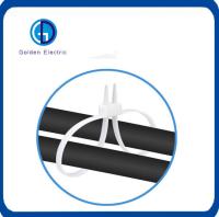 China 200mm Black White Color Customization Self-Locking Nylon Double Head Loop Cable Ties for sale
