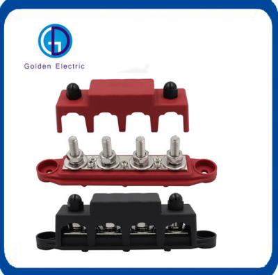 China Marine Electric Busbar Terminal Block 250AMP Bus Bar Copper with Cover and Customization for sale
