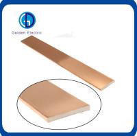 China High Precision Bare Copper Coated Steel Earthing Busbar with Red Conductor Material for sale