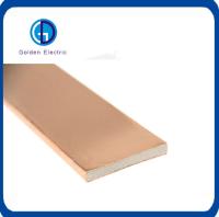 China High Precision Bare Copper Coated Steel Earthing Busbar with Red Conductor Material for sale