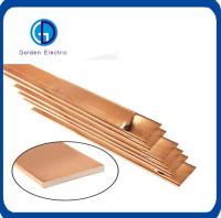 China High Precision Bare Copper Coated Steel Earthing Busbar with Red Conductor Material for sale