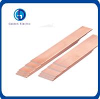 China High Precision Bare Copper Coated Steel Earthing Busbar with Red Conductor Material for sale