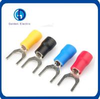China Customization Spade Terminal Fork Sv Block Plastic Solder Sleeve Insulated Cold End Terminal Crimp Wire Connectors for sale