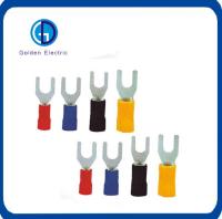 China Customization Spade Terminal Fork Sv Block Plastic Solder Sleeve Insulated Cold End Terminal Crimp Wire Connectors for sale