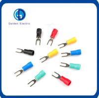 China Customization Spade Terminal Fork Sv Block Plastic Solder Sleeve Insulated Cold End Terminal Crimp Wire Connectors for sale
