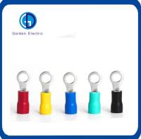 China Insulated Terminal Ring Copper Connectors for Crimping Auto Electrical Wires 2-22 AWG for sale