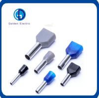 China Te Series 7512 Double Entry Copper Pin Twin Electric Wire Crimp Bootlace Ferrules for sale