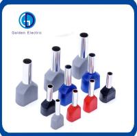 China Te Series 7512 Double Entry Copper Pin Twin Electric Wire Crimp Bootlace Ferrules for sale