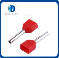 China Te Series 7512 Double Entry Copper Pin Twin Electric Wire Crimp Bootlace Ferrules for sale