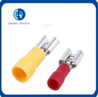 China FDD1.25-250 Female Quick Disconnects Vinyl Insulated Crimp Female Disconnectors Terminal for sale