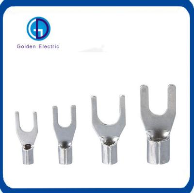 China Customization Snb Non-Insulated Spade Bare Terminals Fork U-Shape Type Naked Tinning for sale