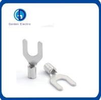 China Customization Snb Non-Insulated Spade Bare Terminals Fork U-Shape Type Naked Tinning for sale