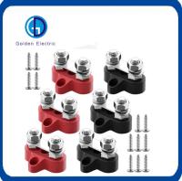 China 12-48V Battery Power Distribution Block with Dual M8 Terminal Studs and Screw Mounting for sale