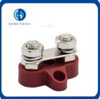 China 12-48V Battery Power Distribution Block with Dual M8 Terminal Studs and Screw Mounting for sale