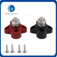 China 12-48V Battery Power Distribution Block with Dual M8 Terminal Studs and Screw Mounting for sale