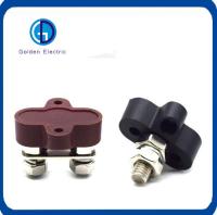 China 12-48V Battery Power Distribution Block with Dual M8 Terminal Studs and Screw Mounting for sale