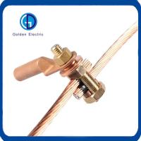 China Small Size Brass Coated Grounding Split Bolt Flame Retardant Easy installation for sale