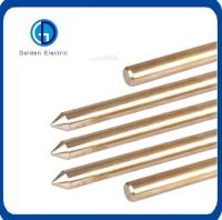 China Grounding System Straightness Error≤1mm/M High Voltage Copper Bonded Earthing Rods for sale