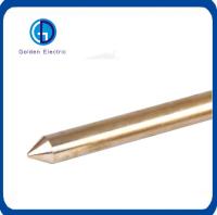 China Grounding System Straightness Error≤1mm/M High Voltage Copper Bonded Earthing Rods for sale