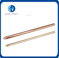 China Grounding System Straightness Error≤1mm/M High Voltage Copper Bonded Earthing Rods for sale