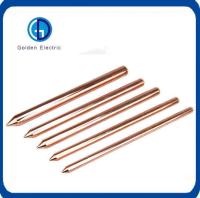 China Pure Copper/Copper Clad Steel Ground Rod for Solar Energy System/Wind Power Generator for sale