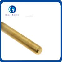 China 14mm Diameter Copper Bonded Brass Ground Rod for High Voltage Grounding Equipment for sale