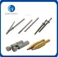 China Round High Precision Stainless Steel Shaft CNC With Small Brass Double Threaded for sale