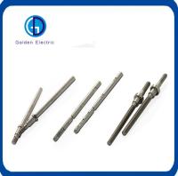 China Round High Precision Stainless Steel Shaft CNC With Small Brass Double Threaded for sale