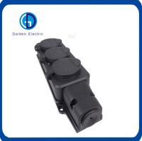 China 2pin IP54 Waterproof Connectors AC Power with Cover Wireless Extension 3 Outlets Power Strip 16A 3500W for sale