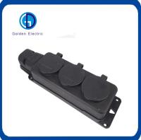 China 2pin IP54 Waterproof Connectors AC Power with Cover Wireless Extension 3 Outlets Power Strip 16A 3500W for sale
