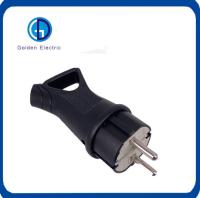 China 16A Industrial Rubber CE Schuko Plug Best Seller for Black and Rated Voltage 110-250V for sale